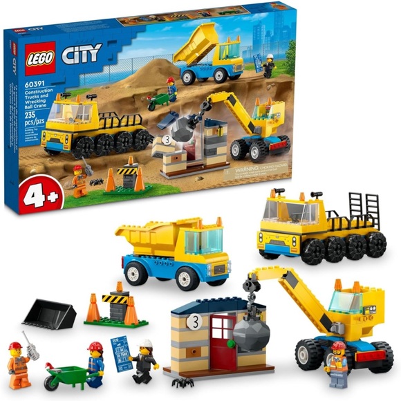 Lego | Toys | Lego City Construction Trucks And Wrecking Ball Crane 639 ...